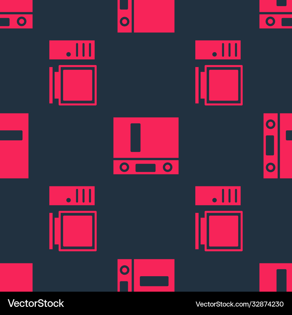 Set computer monitor and office folders Royalty Free Vector