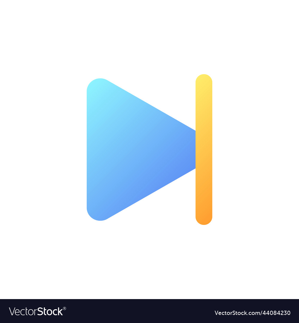 Skip to end pixel perfect flat gradient color ui Vector Image
