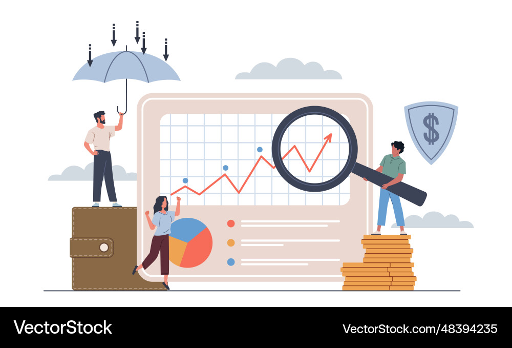 Budget planning people calculate finances Vector Image