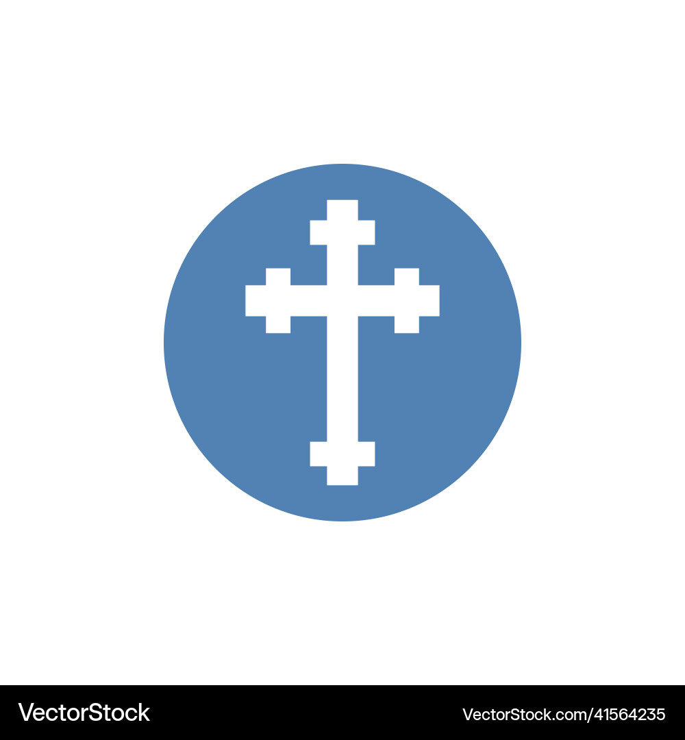 Christian cross icon simple cross Royalty Free Vector Image