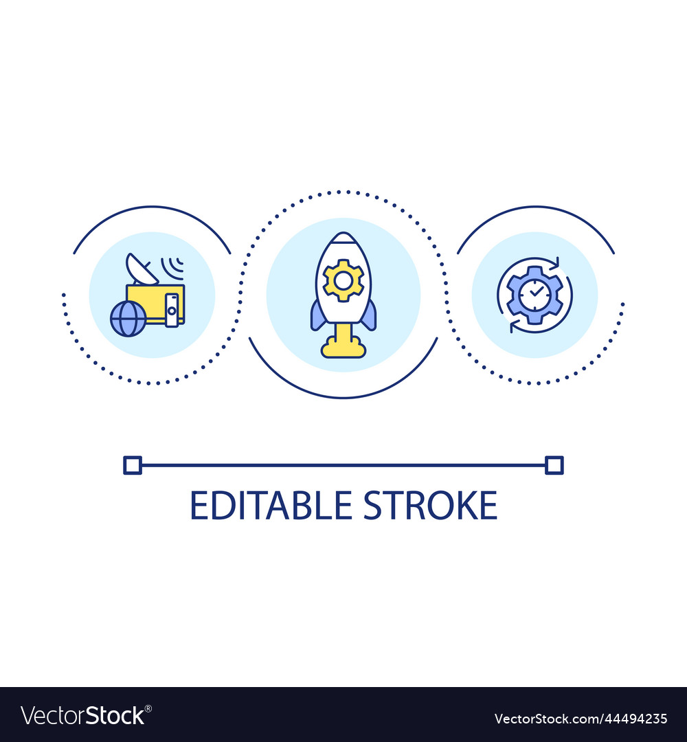 Improve wireless connection loop concept icon Vector Image