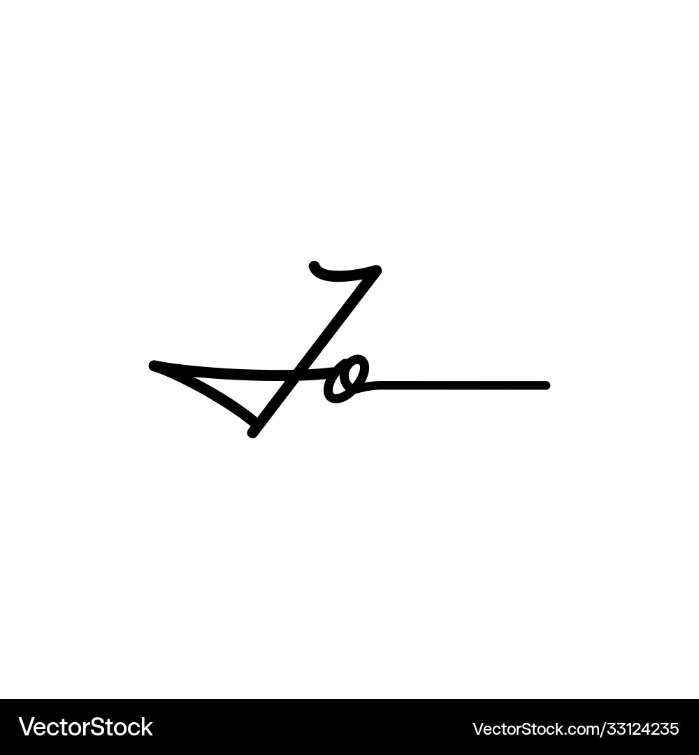 Letter jo signature logo template Royalty Free Vector Image