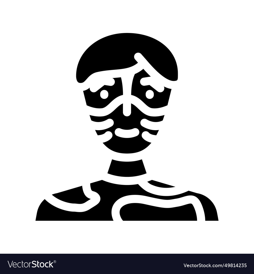 Painting mask face glyph icon Royalty Free Vector Image Painting mask face glyph icon Royalty Free Vector Image