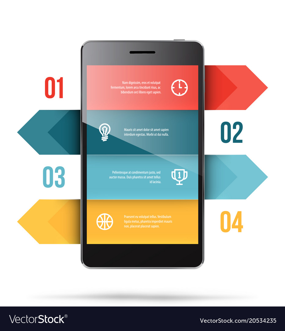 Phone Presentation Template Royalty Free Vector Image