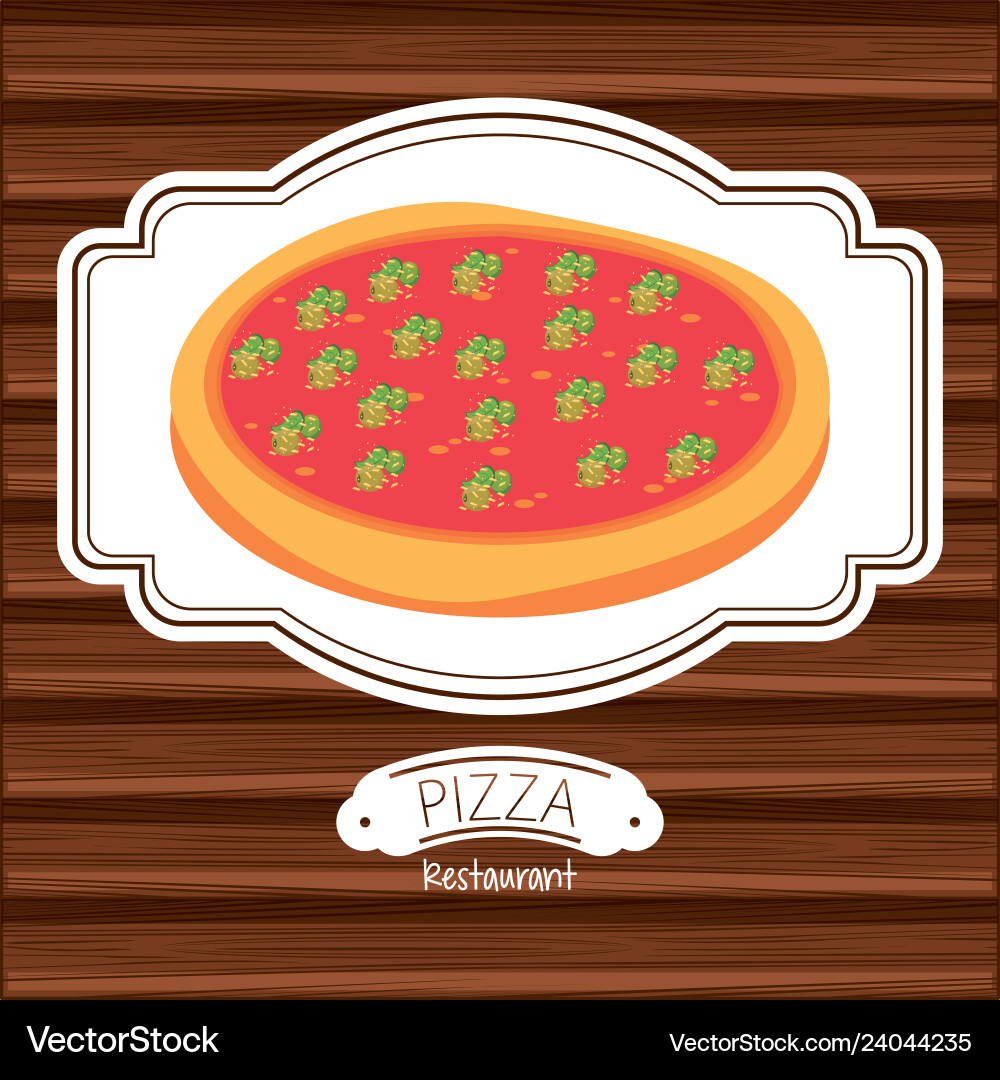 Pizza restaurant fast food Royalty Free Vector Image