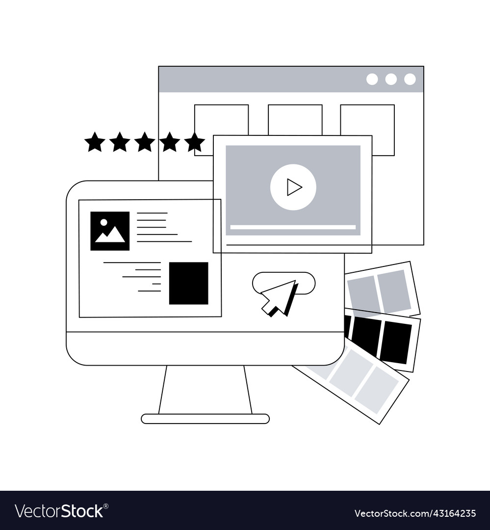 Portfolio abstract concept Royalty Free Vector Image