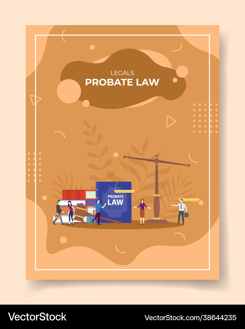 Probate law concept for template banners flyer Vector Image