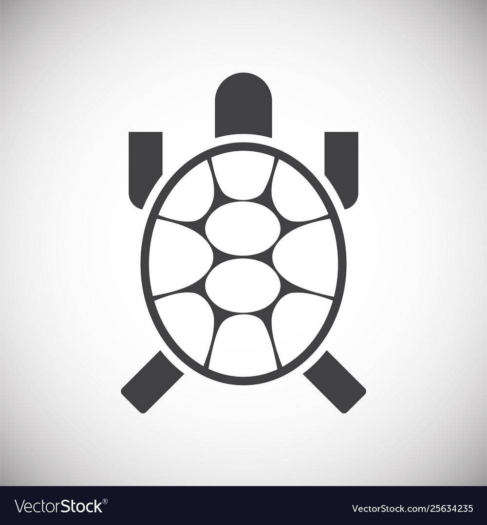 Sea turtle icon on background for graphic and web Vector Image