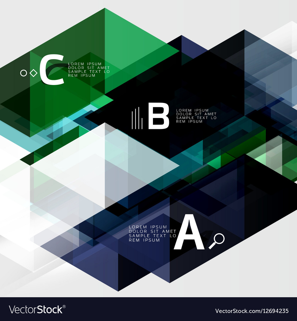 Triangle composition Royalty Free Vector Image