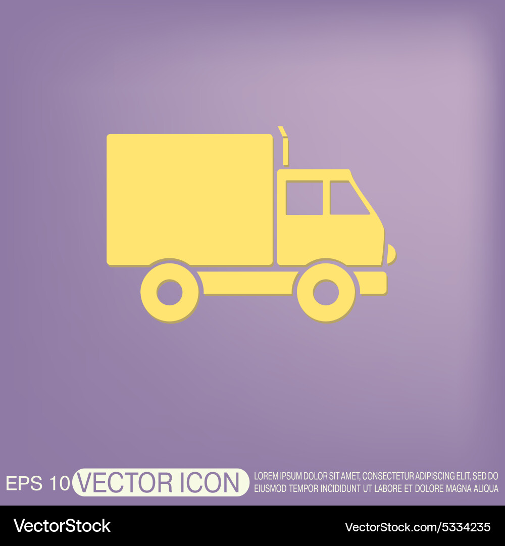 Truck logistic icon symbol laden Royalty Free Vector Image