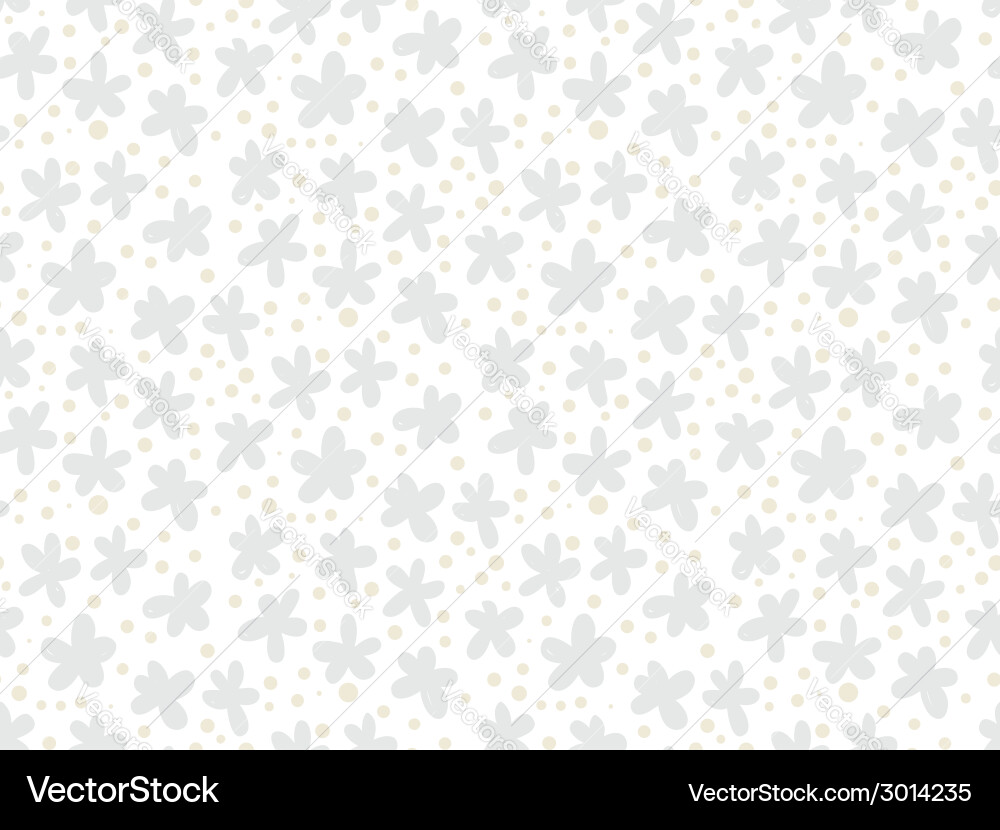 White floral texture with small ditsy flowers Vector Image