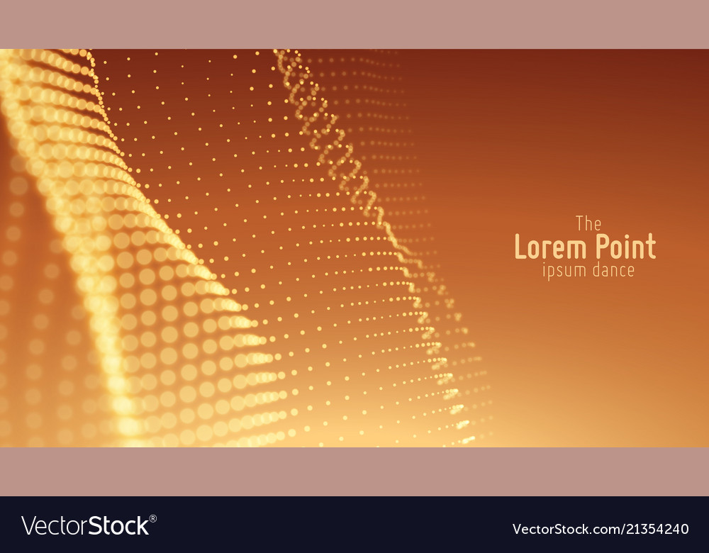 Abstract particle wave points array Royalty Free Vector