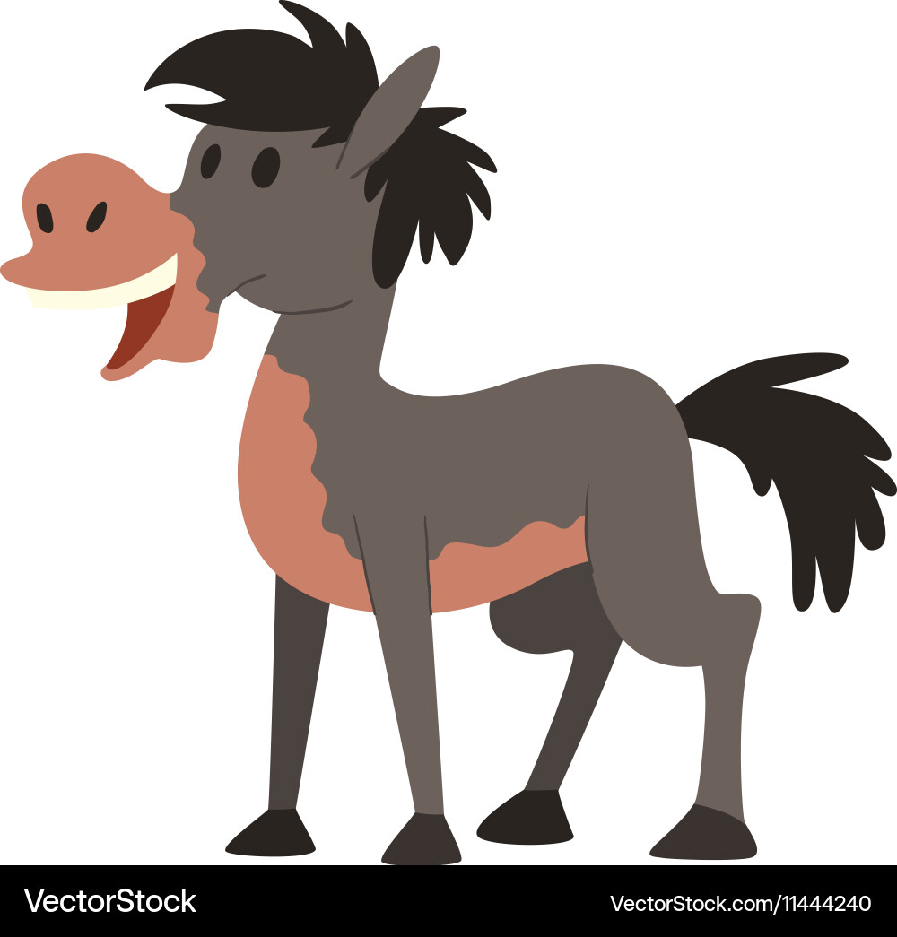 Cartoon horse character Royalty Free Vector Image