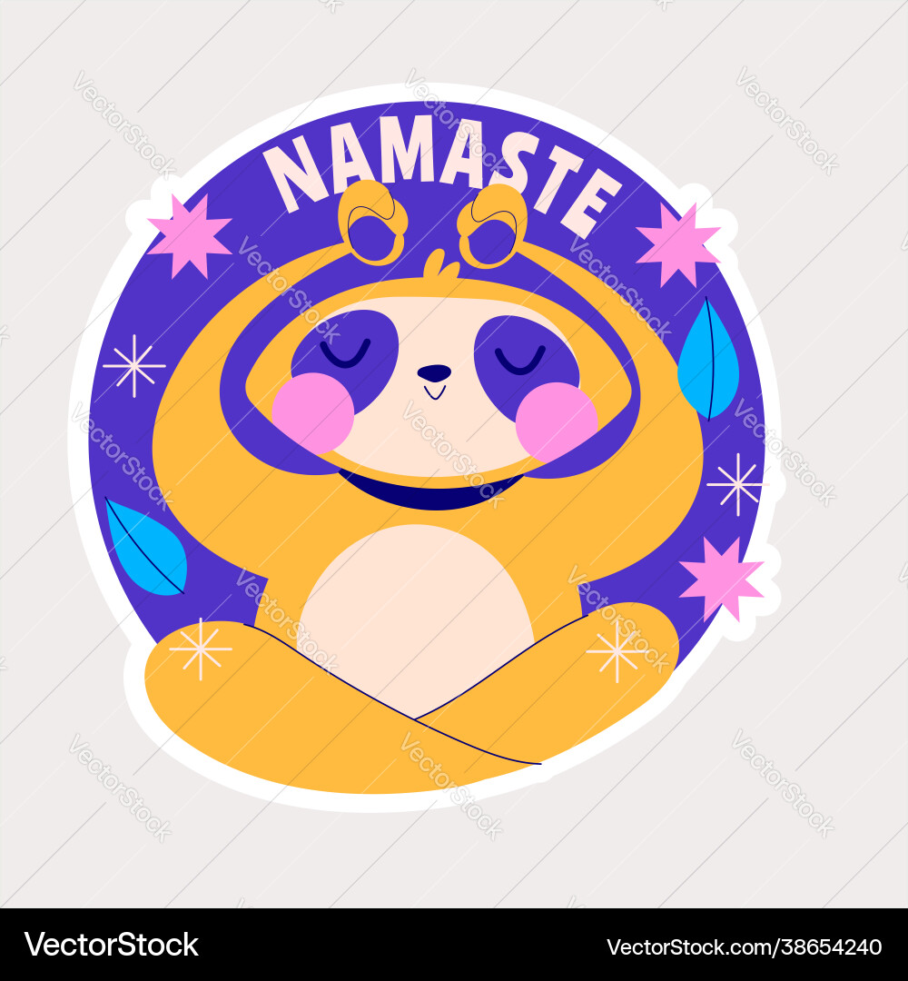 Colorful cartoon sticker Royalty Free Vector Image