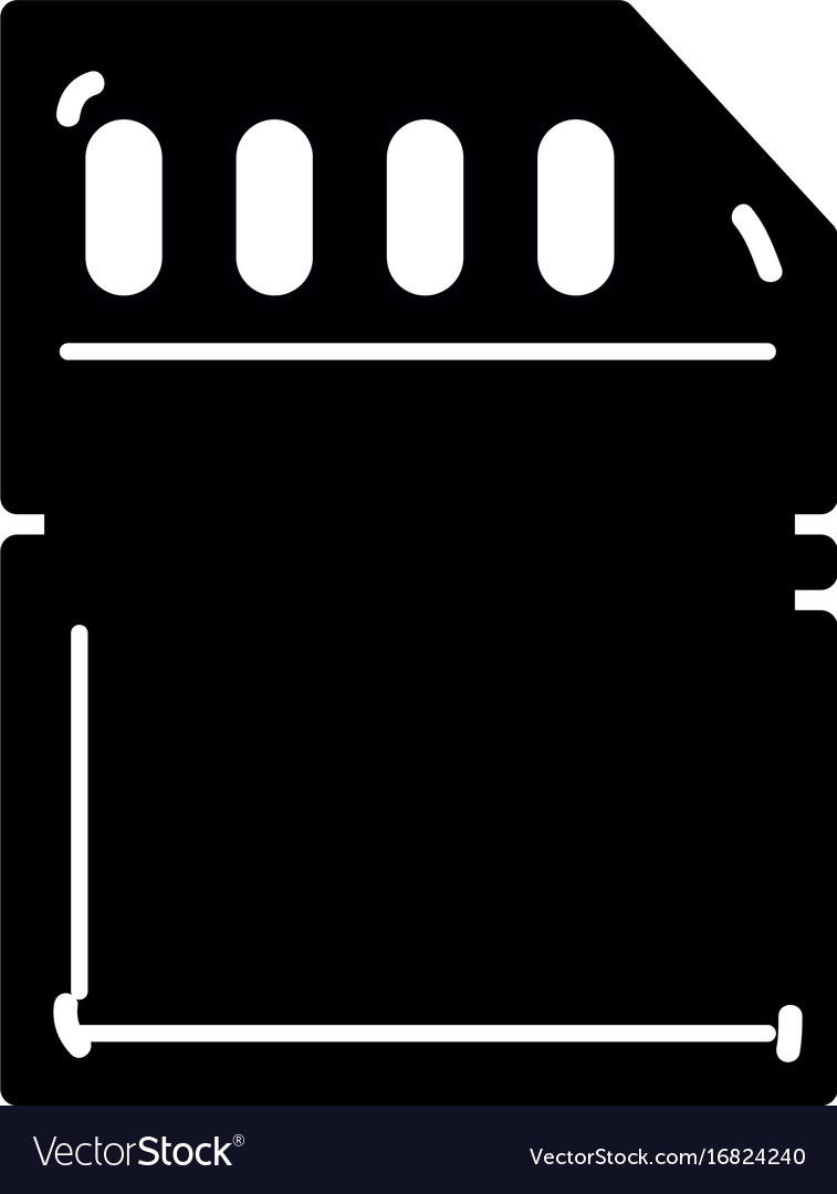 Contour technology micro sd data memory Royalty Free Vector