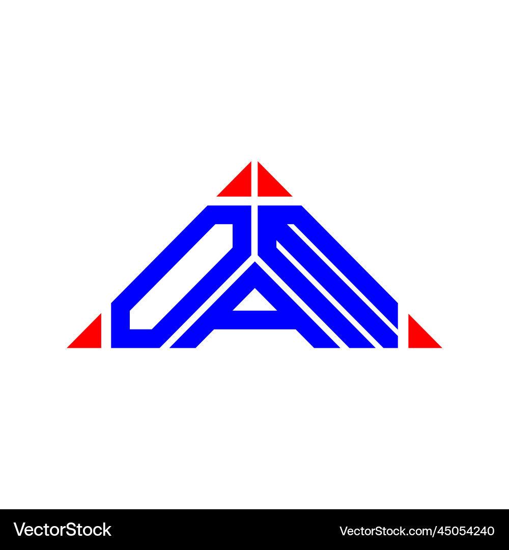 Oam letter logo creative design with graphic Vector Image
