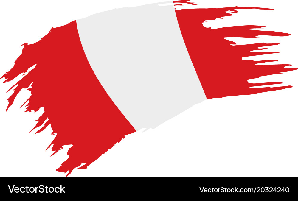 Peru flag Royalty Free Vector Image - VectorStock