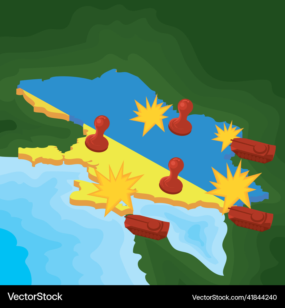 Russia ukraine conflict Royalty Free Vector Image