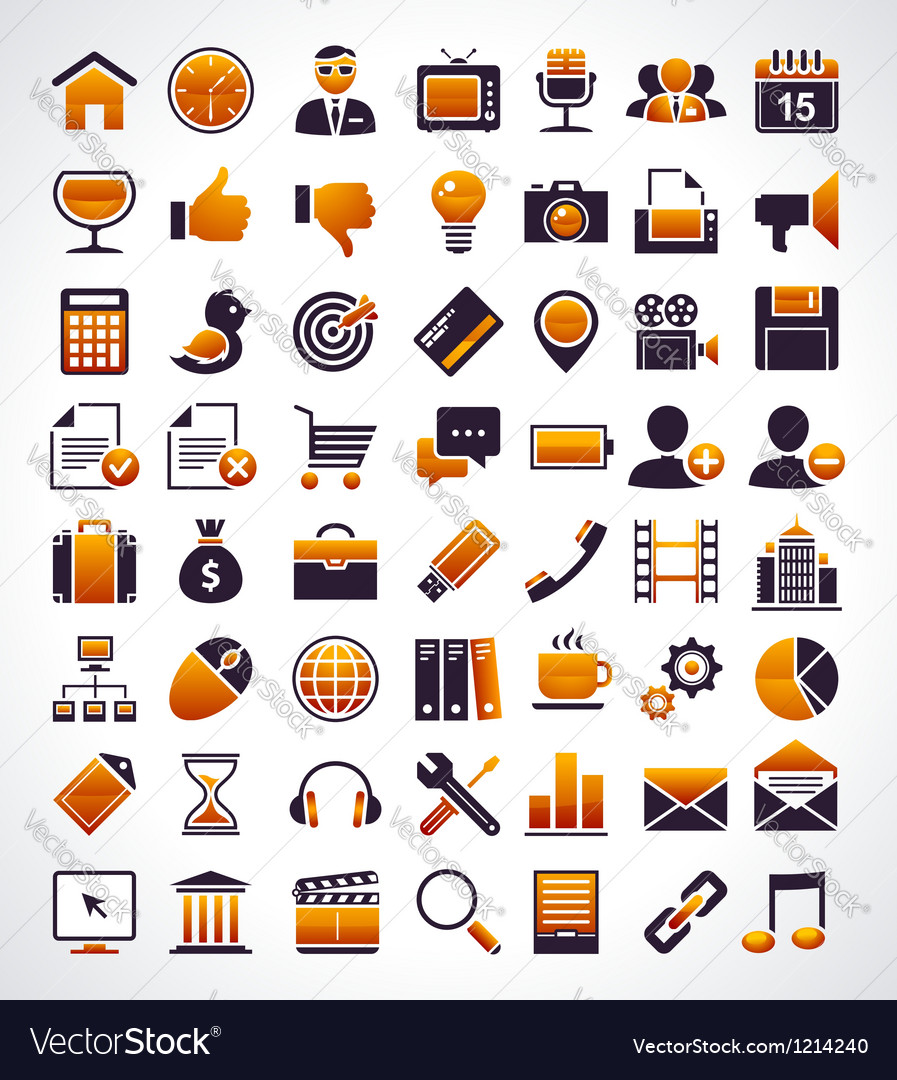 Simple Universal Web Icons Royalty Free Vector Image 