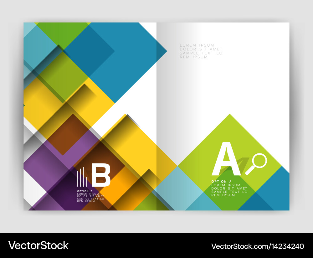 Square design corporate business flyer Royalty Free Vector