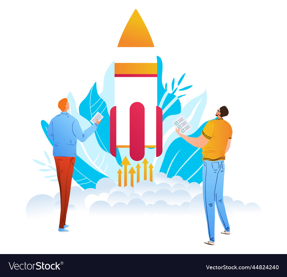 Startup launching process infographic technology Vector Image Startup launching process infographic technology Vector Image