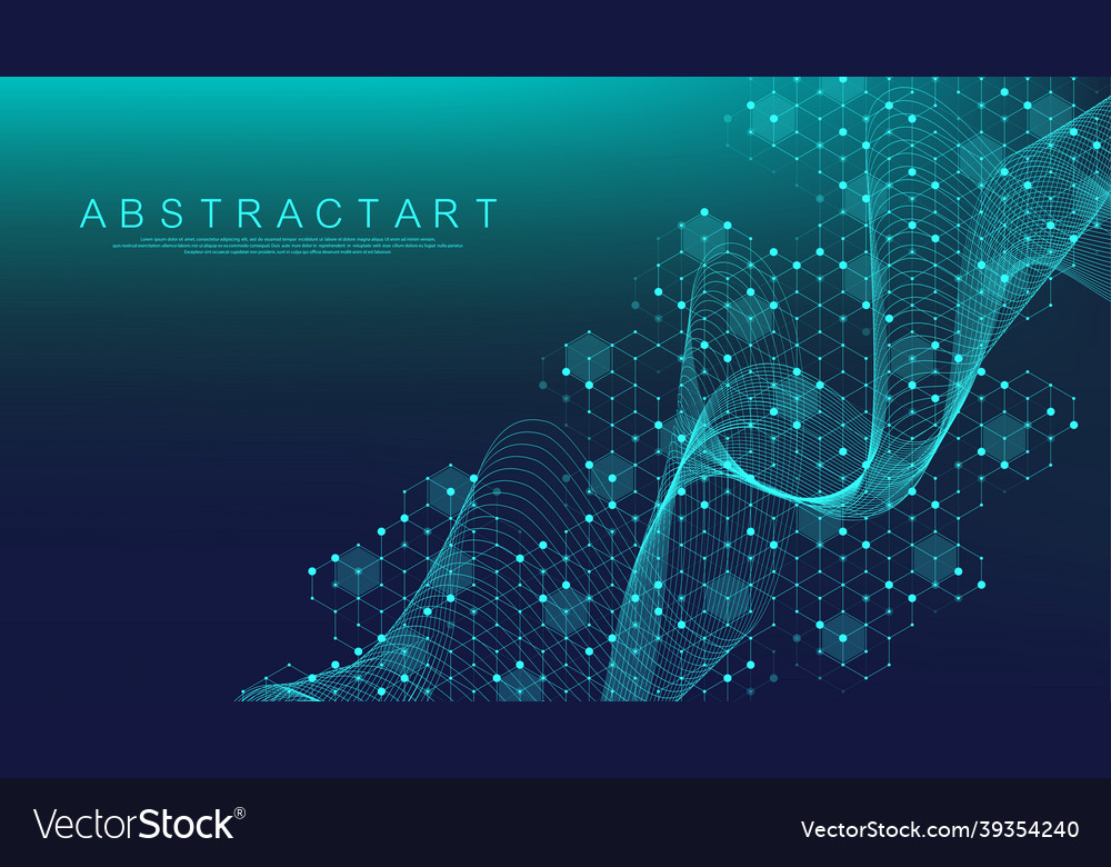 Technology abstract lines and dots connect Vector Image
