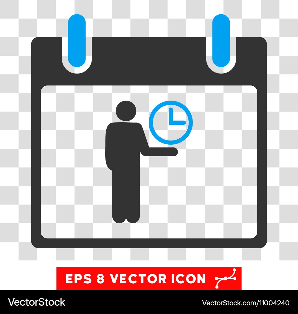 Time manager calendar day eps icon Royalty Free Vector Image