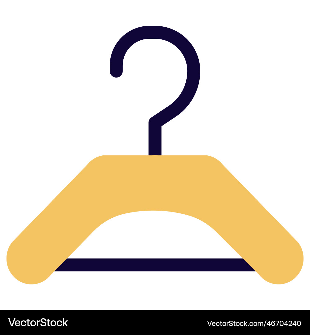 Wooden hook for clothes hanging Royalty Free Vector Image