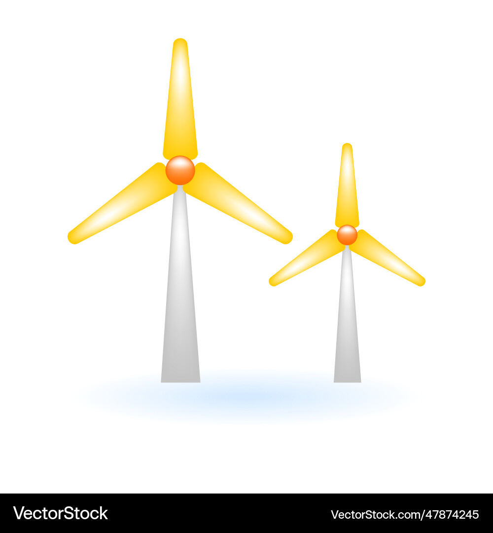 3d turbine wind power windmill icon eco Royalty Free Vector