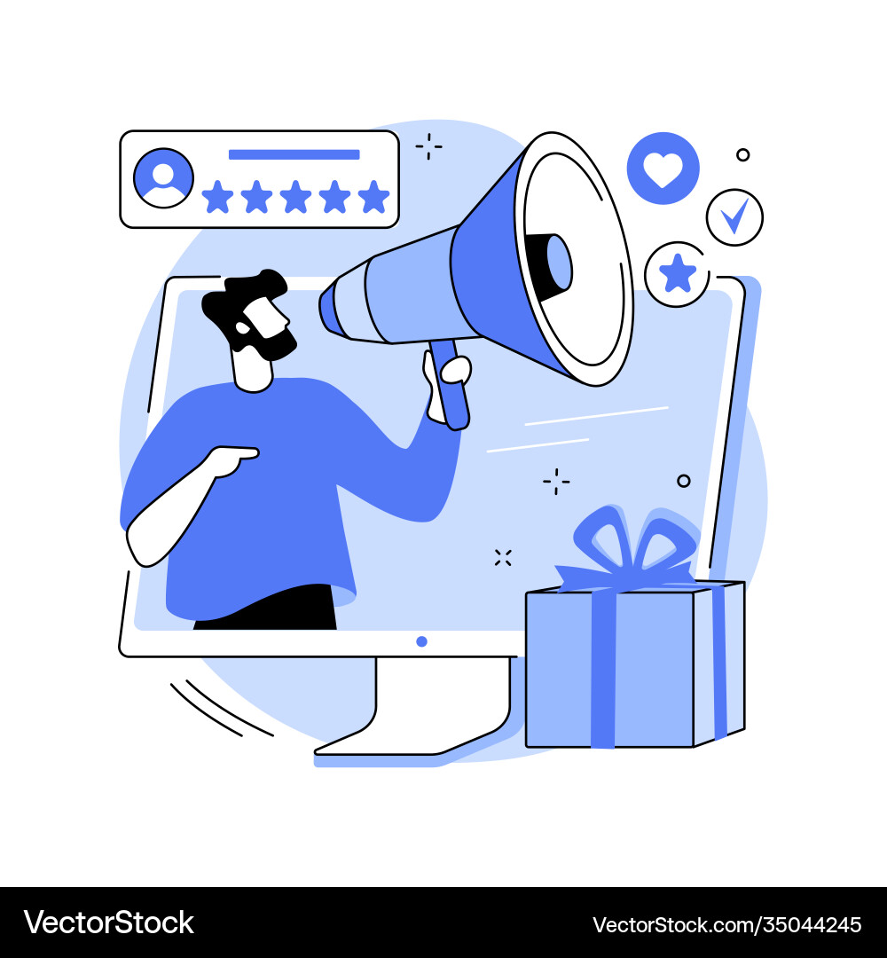 Brand ambassador abstract concept Royalty Free Vector Image