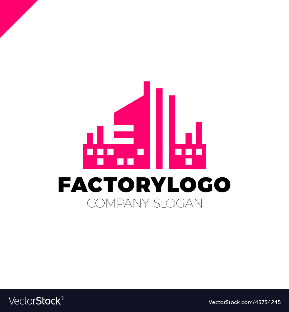 Construction firm factory or manifacture logo Vector Image Construction firm factory or manifacture logo Vector Image