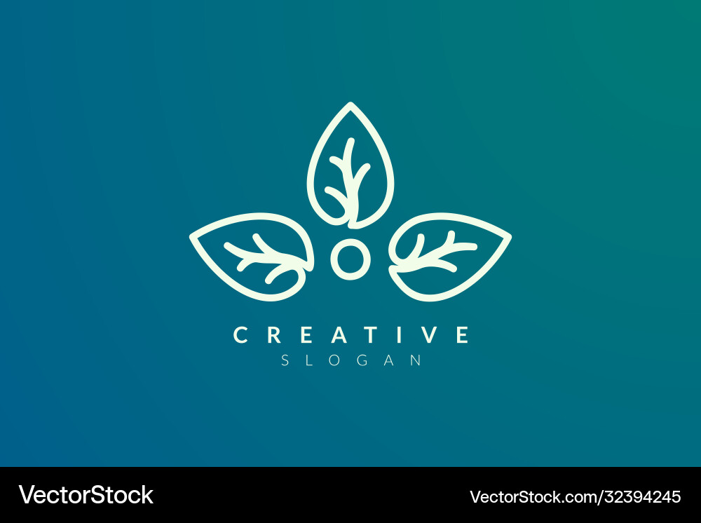 Design abstract flower and leaf logo for spa Vector Image