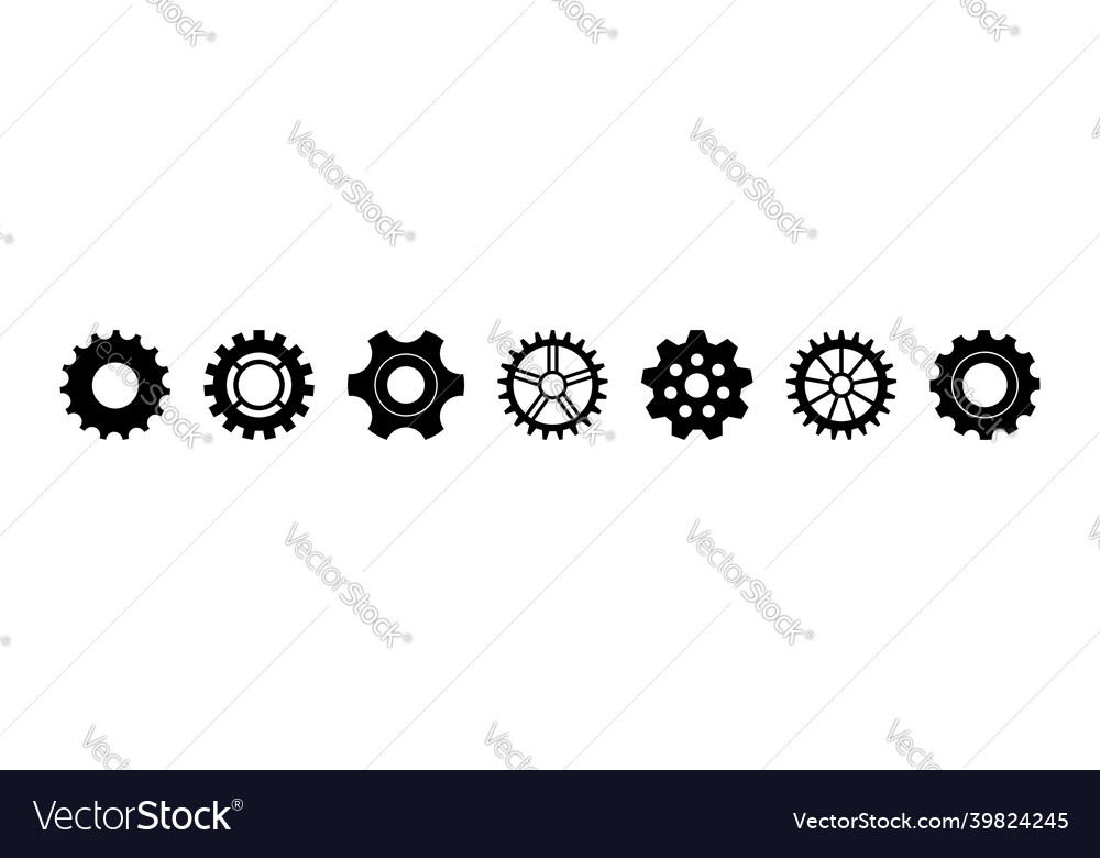 Gear icon cogwheel for industry gearwheel Vector Image