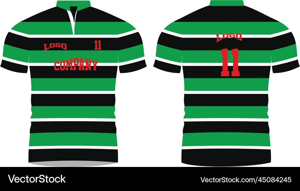 Rugby shirts knitted mock ups Royalty Free Vector Image