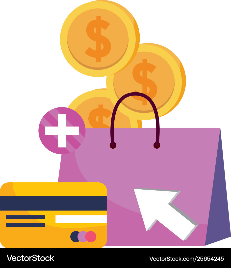 Shopping icon set design Royalty Free Vector Image