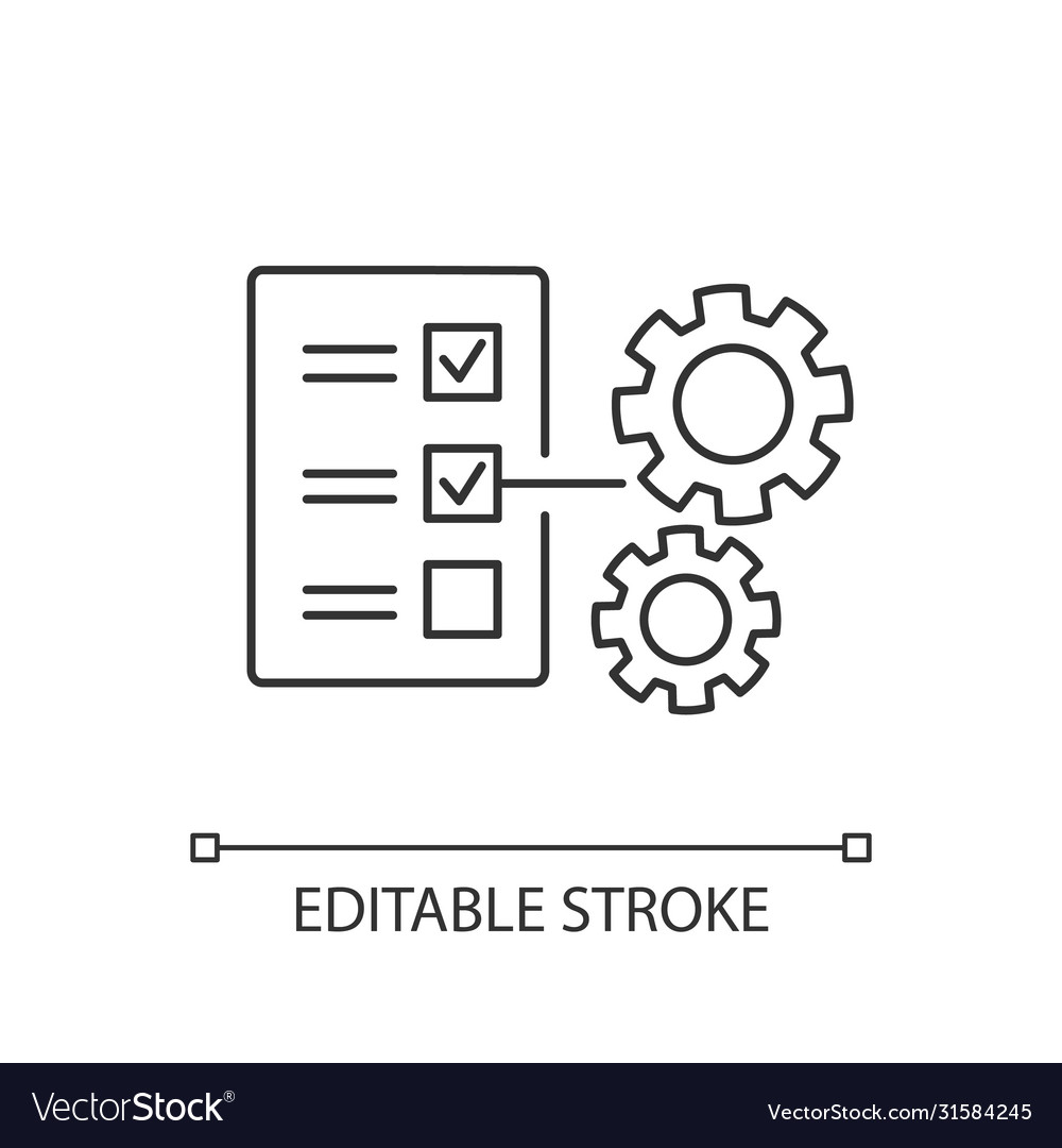 Technical task pixel perfect linear icon Vector Image