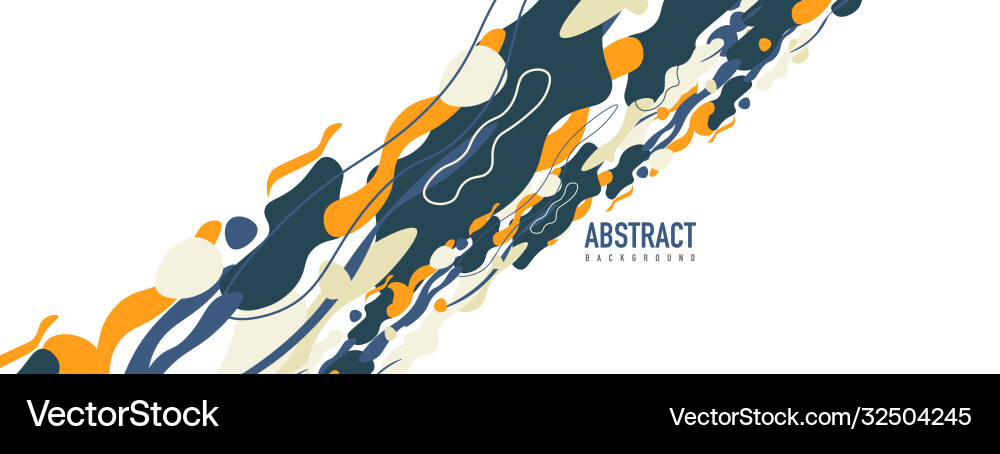 Trendy liquid style shapes abstract design Vector Image