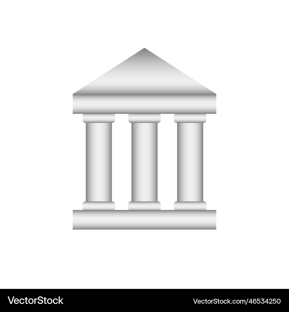 Bank icon on white Royalty Free Vector Image - VectorStock