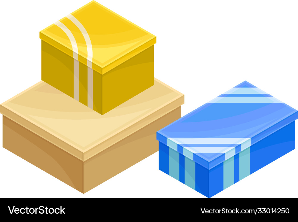 Colorful shopping boxes and packages Royalty Free Vector