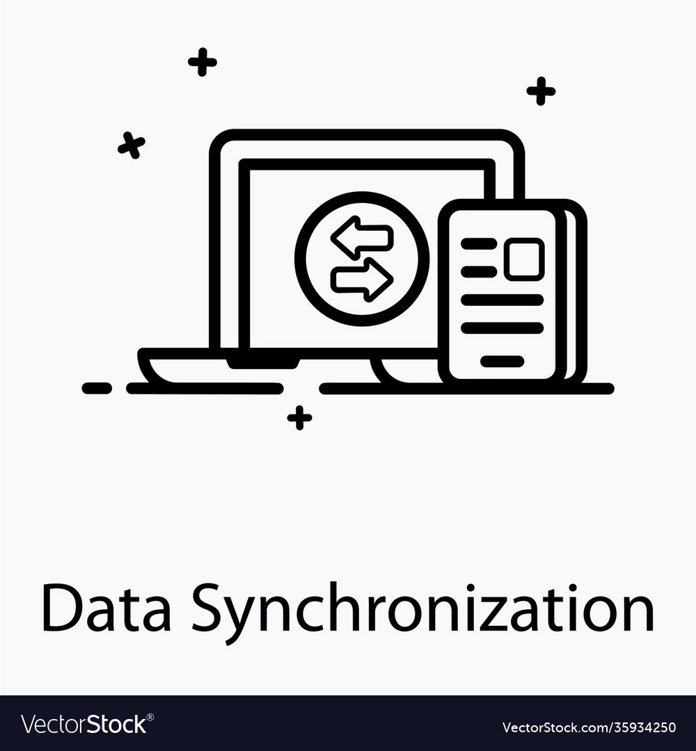 Data synchronization Royalty Free Vector Image