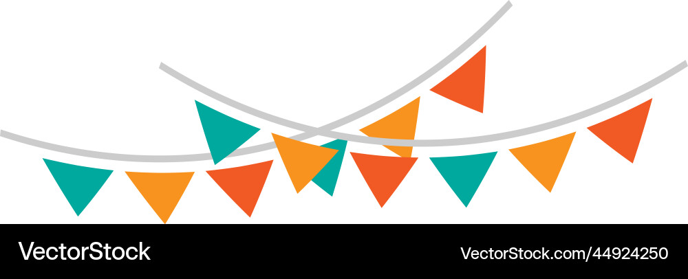 Decoration flag birthday icon design template Vector Image