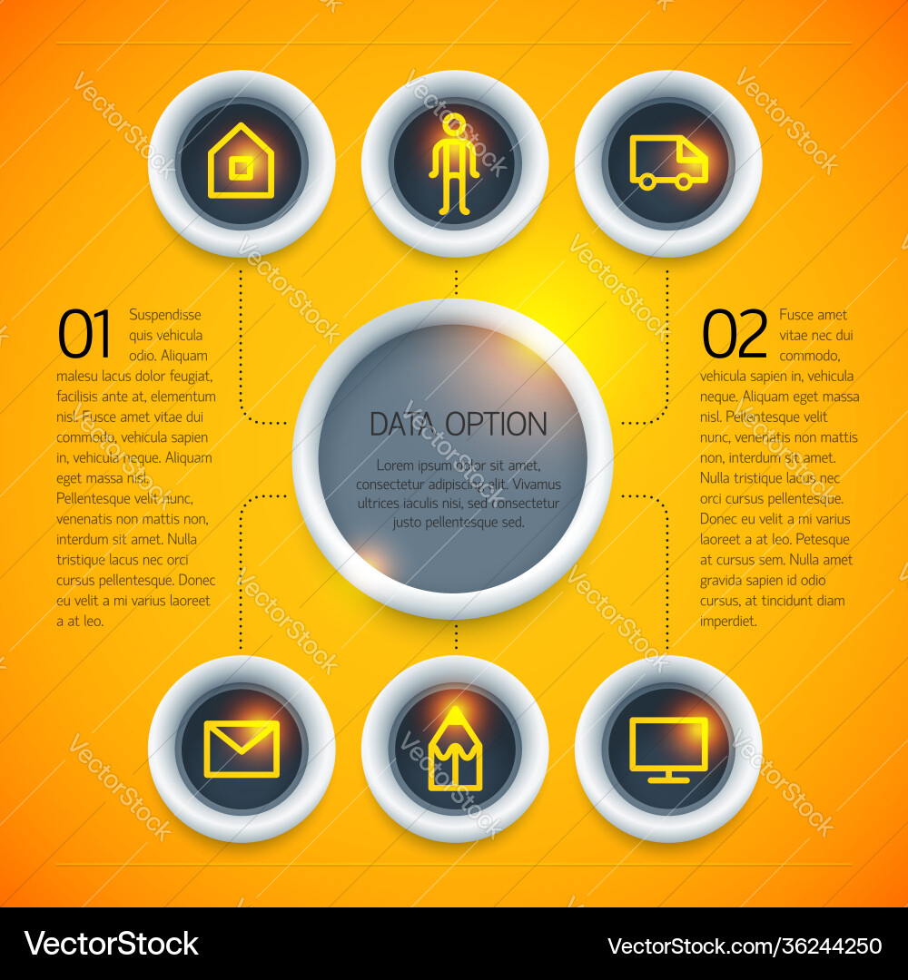 Digital business infographic template Royalty Free Vector