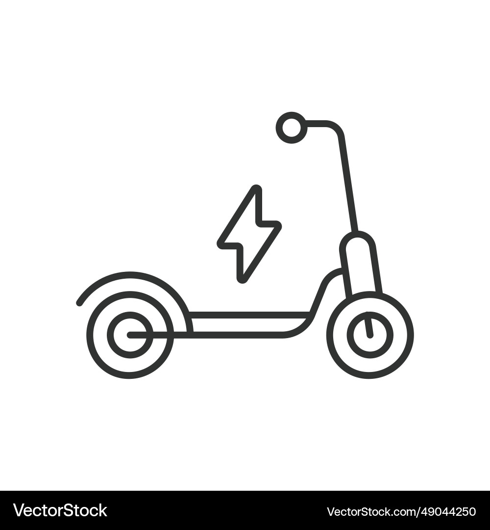 Electric scooter line icon simple Royalty Free Vector Image