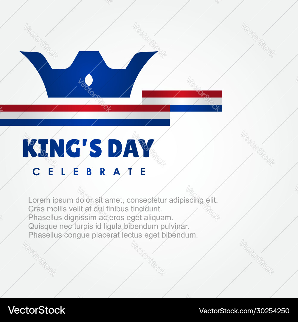 Kings day design for banner or background Vector Image
