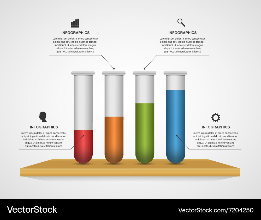 Modern infographics template science and medicine Vector Image