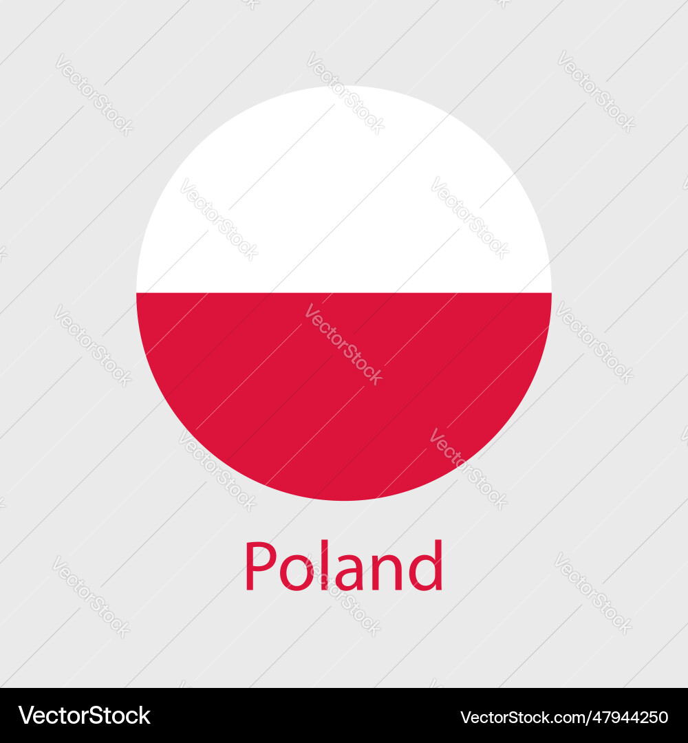 Poland flag icons set Royalty Free Vector Image