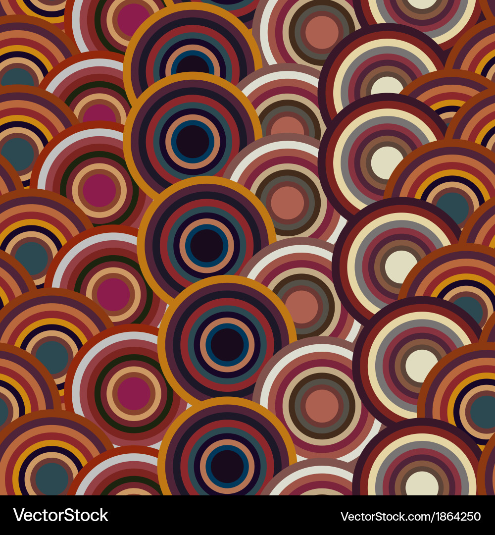 Retro seamless with circles Royalty Free Vector Image