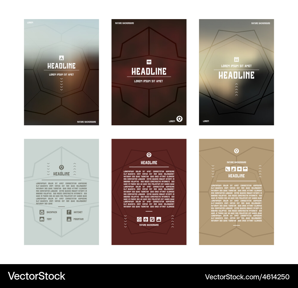 Set of poster templates Royalty Free Vector Image