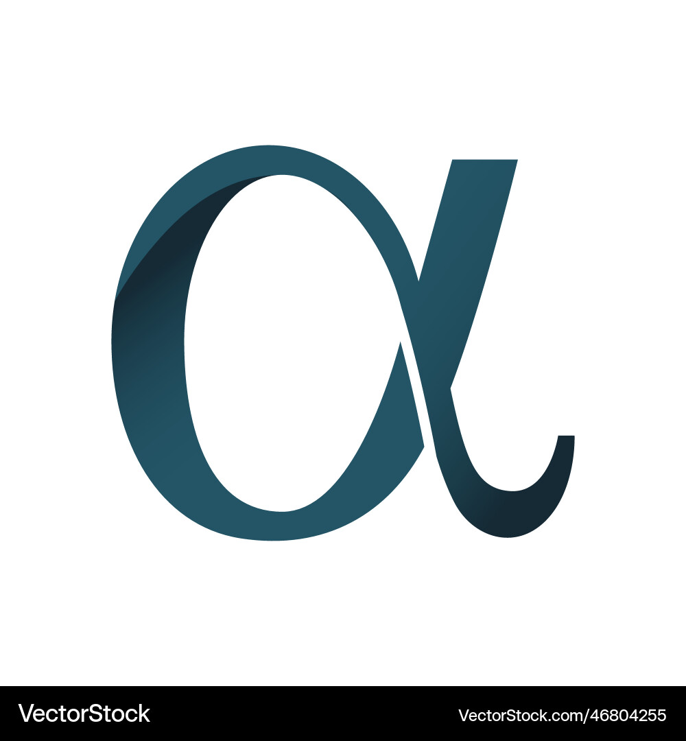 Alpha symbols icon on trendy design Royalty Free Vector