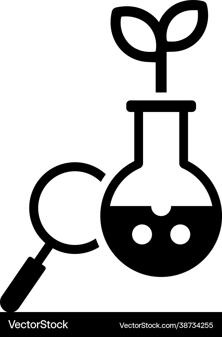 Biology science research icon black graphics Vector Image